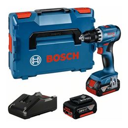 Bosch Akku-Bohrschrauber GSR 18V-45, 2 Akku GBA 18V 3.0Ah, Ladeger&auml;t u. L-BOXX (06019K3204)