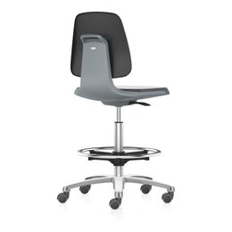 bimos Arbeitsstuhl Labsit mit Rollen, Sitz-H.560-810 mm, Kunstleder, Sitzsch. anthraz. (9125S-MG01-3285-525)