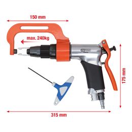 KS Tools Druckluft-Schwei&szlig;punkt-Bohrmaschinen-Satz, 3-teilig (515.1310)