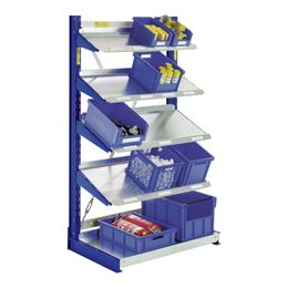 Bito Kragarmregal Set / NT300 IPE100 TypL A H1980xL1088xT1300 mm, doppelseitig enzianblau (18042)