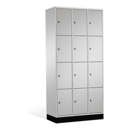 C+P Schließfachschrank Intro, 12 Fächer, H1950xB920xT500mm Front Lichtgrau Korpus Lichtgrau ; C + P Möbelsysteme (8470-301|S10003)