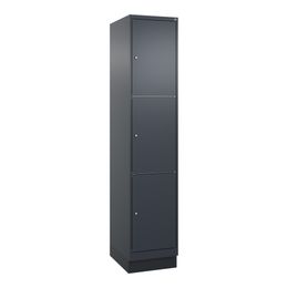 C+P Schlie&szlig;fachschrank Classic PLUS, Sockel, 1 Abteil, 1950x400x500mm, 7016/7016 Innenh&ouml;he Gefach oben (oberes 599 mm Front RAL 7016 Anthrazitgrau ; C (080020-123|S10015)