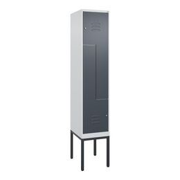 C+P Z-Spind Classic PLUS, Gestell, 2 F&auml;cher, 2120x400x500mm, 7035/7016 Verschluss Zylinderschloss ; C + P M&ouml;belsysteme (0800337-122|S10023)