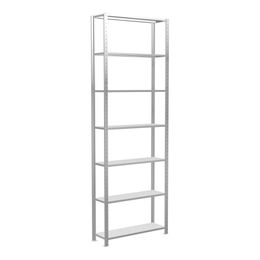 Schulte Grundregal Steckregal MULTIplus85 3000 x 1000 x 300 mm 7 Fachböden Kreuzstrebe RAL 7035 lichtgrau ; SCHULTE LAGERTECHNIK (33032)