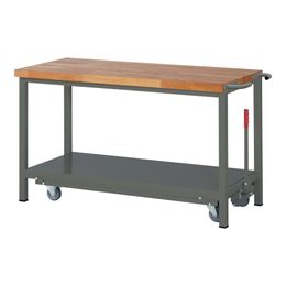 STIER Werkbank Premium mit abs. Fahrgestell BxTxH 1500x700x880 mm (906075)