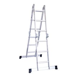 STIER Vielzweckleiter 4x3 Sprossen + Plattform 150 kg 12 Stufen DIN EN 131 (903062)