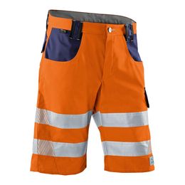 KÜBLER WORKWEAR Kübler Shorts REFLECTIQ PSA 2 warnorange/dunkelblau Form 2307 Größe 44 ; Kübler Workwear (2307 8340-3748-44)