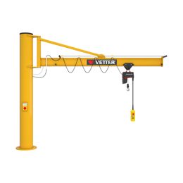 Vetter S&auml;ulenschwenkkran ASSISTENT Verbundanker-System Elektrokettenzug 125kg, 6,0m ; VETTER Krantechnik (AS1,25-6,0+VAS2+SiXX1F-HF)