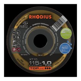 Rhodius TOPline XT10 Extrad&uuml;nne Trennscheibe 115 x 1,0 x 22,23 mm (206162)