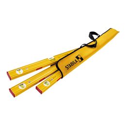 Stabila PRO SET 80 ASM, 4-teiliges Magnet-Wasserwaagen-Set: 120 cm / 60 cm / 30 cm / Tasche, verstärktes Alu-Profil, extrastarkes Seltenerd-Magnetsyst (19716)