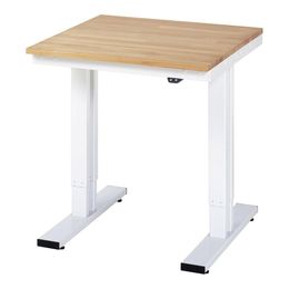 Rau Werktisch adlatus 300 elektrisch höhenverstellbar Buche-Massiv-Platte 750 mm x 800 mm (08-WT-075-080-B)