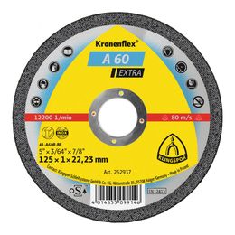 Klingspor A 60 EX Trennscheiben aus Korund mit gerader Form (125 x 1 x 22,23 mm) f&uuml;r Metalltrennung, 262937)
