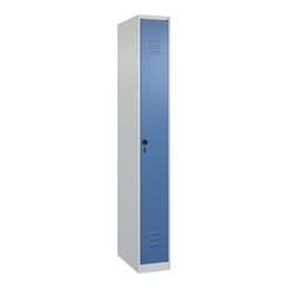 C+P Spind Classic PLUS, 1 Abteil, 1850x250x500mm, 7035/5023 Verschluss Sicherheits-Drehriegel ; C + P M&ouml;belsysteme (080000-19|S10005)