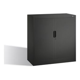 C+P Akten-Sideboard Omnispace mit Rollladen, 2 Ordnerhöhen, H1030xB1000xT420mm Schwarzgrau ; C + P Möbelsysteme (3242-00|S00002)
