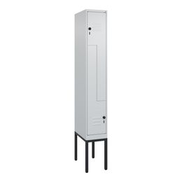 C+P Z-Spind Classic PLUS, Gestell, 2 Fächer, 2120x300x500mm, 7035/7035 Verschluss Sicherheits-Drehriegel ; C + P Möbelsysteme (0800337-102|S10009)