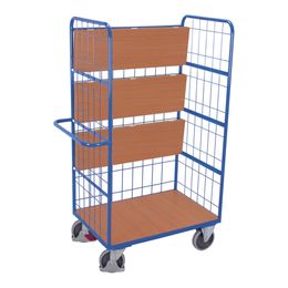 VARIOFIT Etagenwagen hoch mit klappbaren Etagenb&ouml;den 1.175 x 800 mm Drahtgitterw&auml;nde (sw-800.250)