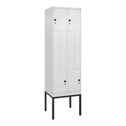 C+P Z-Spind Classic PLUS, Gestell, 4 F&auml;cher, 2120x600x500mm, 9016/9016 Verschluss Sicherheits-Drehriegel ; C + P M&ouml;belsysteme (0800337-204|S10014)
