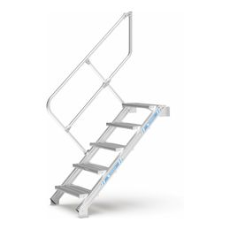Zarges LM-Treppe 60&deg; 11 Stufen, 600 mm breit, H&ouml;he 2.75 m (40055210)