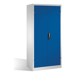 C+P Werkzeugschrank mit Dreht&uuml;ren, 3 B&ouml;den und 3 Sch&uuml;be, H1950xB930xT600mm Front Enzianblau Korpus Lichtgrau ; C + P M&ouml;belsysteme (8922-5030|S10115)