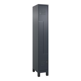 C+P Z-Spind, Classic PLUS, F&uuml;&szlig;e, 2 F&auml;cher, 1950x300x500mm, 7016/7016 Verschluss Zylinderschloss ; C + P M&ouml;belsysteme (080013-102|S10027)
