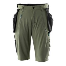 Mascot Shorts mit abnehmbaren Hängetaschen Handwerkershorts Größe C46, moosgrün (17149-311-33-C46)