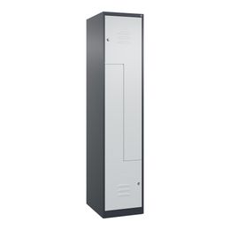 C+P Z-Spind Classic PLUS, 2 Fächer, 1850x400x500mm, 7016/7035 Verschluss Zylinderschloss ; C + P Möbelsysteme (080003-122|S10025)