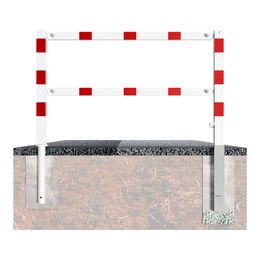 Schake Wegesperren 2,50m + Knieholm + Dreikantverschluss, schwenkbar, wei&szlig; / rot (412_25B)