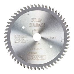 Dewalt Kreiss&auml;geblatt Handkreiss&auml;ge 165/20 mm 54TFZ DT1087-QZ)