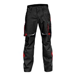 K&Uuml;BLER WORKWEAR K&uuml;bler Pulsschlag Hose 2424 schwarz/mittelrot Gr&ouml;&szlig;e 110 ; K&uuml;bler Workwear (2424 5353-9955-110)