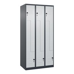 C+P Z-Spind Classic PLUS, 6 F&auml;cher, 1850x900x500mm, 7016/7035 Verschluss Sicherheits-Drehriegel ; C + P M&ouml;belsysteme (080003-306|S10000)