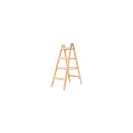 Hymer Holz-Sprossenstehleiter, beidseitig begehbar, 2x4 Sprossen (7141008)