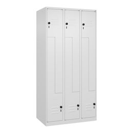C+P Z-Spind Classic PLUS, 6 F&auml;cher, 1850x900x500mm, 9016/9016 Verschluss Sicherheits-Drehriegel ; C + P M&ouml;belsysteme (080003-306|S10017)