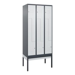 C+P Z-Spind Classic PLUS, Gestell, 6 F&auml;cher, 2120x900x500mm, 7016/7035 Verschluss Zylinderschloss ; C + P M&ouml;belsysteme (0800337-306|S10028)