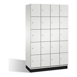 C+P Fächerschrank Cambio auf Sockel, 20 Fächer, H1950xB1200xT525mm Front Lichtgrau Korpus Lichtgrau ; C + P Möbelsysteme (45104-40|S10010)