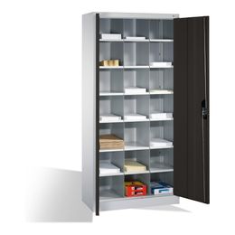 C+P Aktenschrank Acurado mit Drehtüren, innen 21 Gefache, H1950xB930xT400mm Front Schwarzgrau Korpus Lichtgrau ; C + P Möbelsysteme (9260-410|S10188)