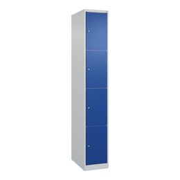 C+P Schlie&szlig;fachschrank Classic PLUS, 1 Abteil, 1850x300x500mm, 7035/5010 Innenh&ouml;he Gefach oben (oberes 453 mm Front RAL 5010 Enzianblau ; C + P M&ouml;bels (080000-104|S10003)