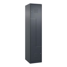 C+P Z-Spind Classic PLUS, 2 Fächer, 1850x400x500mm, 7016/7016 Verschluss Zylinderschloss ; C + P Möbelsysteme (080003-122|S10021)