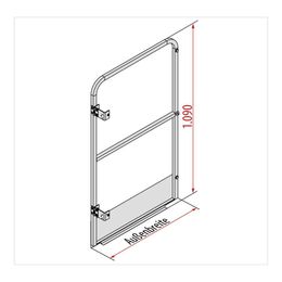 Hymer Durchgangssperre mit Fußleiste, Breite 0,63 m (0054032)