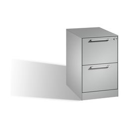 C+P Hängeregistraturschrank Asisto für Hängehefter DIN A4, 2 Schübe, einbahnig, Weißaluminium ; C + P Möbelsysteme (146275-211|S10026)