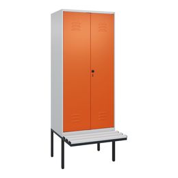 C+P PSA Doppel-Spind Classic PLUS, Bank, 2 Abteile, 2120x800x815mm, 7035/2004 Verschluss Sicherheits-Drehriegel Sitzbanktyp auskragend Material Sitzfl (0800427-22P|S10091)