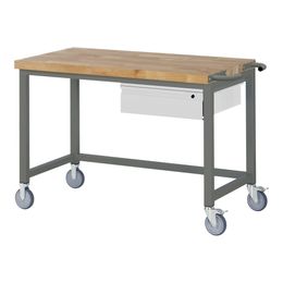 STIER Fahrbare Werkbank Premium mit 1 Schublade BxTxH 1250x700x880mm (904798)