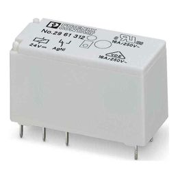 Phoenix Contact REL-MR Relais aus Polyamid grau mit LED-Anzeige und Schutzdiode, 24DC/21HC, 2961312)
