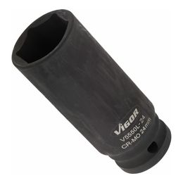 Vigor Messwerkzeuge V5550L-24 Vierkant hohl 12,5 mm (1/2 Zoll) Au&szlig;en-Sechskant Profil 24)