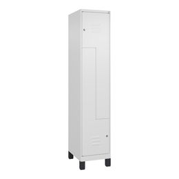 C+P Z-Spind, Classic PLUS, F&uuml;&szlig;e, 2 F&auml;cher, 1950x400x500mm, 9016/9016 Verschluss Zylinderschloss ; C + P M&ouml;belsysteme (080013-122|S10029)