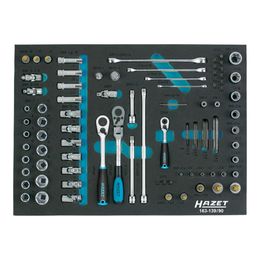 Hazet Steckschl&uuml;ssel-Satz 163-139/90 Vierkant hohl 12,5 mm (1/2 Zoll), Vierkant hohl 10 mm (3/8 Zoll), Vierkant hohl 6,3 mm (1/4 Zoll), Sechskant mass)