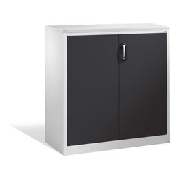 C+P Akten-Sideboard Acurado mit Drehtüren, 3 Ordnerhöhen, H1200xB1200xT500mm Front Schwarzgrau Korpus Lichtgrau ; C + P Möbelsysteme (9487-1200|S10167)