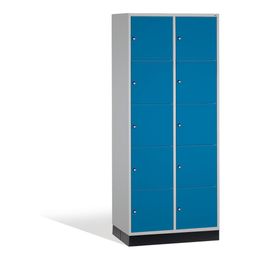 C+P Schließfachschrank Intro XL, 10 Fächer, H1950xB820xT600mm Front Lichtblau Korpus Lichtgrau ; C + P Möbelsysteme (8570-203|S10020)