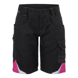 KÜBLER WORKWEAR Kübler Kindershorts KIDZ schwarz/pink Form 2724 Größe 134-140 ; Kübler Workwear (2724 5353-9952-134-140)