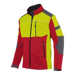 KÜBLER WORKWEAR Strickjacke FOREST rot/gelb Form 1650 Größe L ; Kübler Workwear (1650 7327-5635-L)