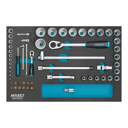 Hazet Steckschl&uuml;ssel-Satz 163-118/57 Vierkant hohl 12,5 mm (1/2 Zoll), Vierkant hohl 6,3 mm (1/4 Zoll) Innen-Sechskant Profil, Schlitz Profil, Kreuzsc)